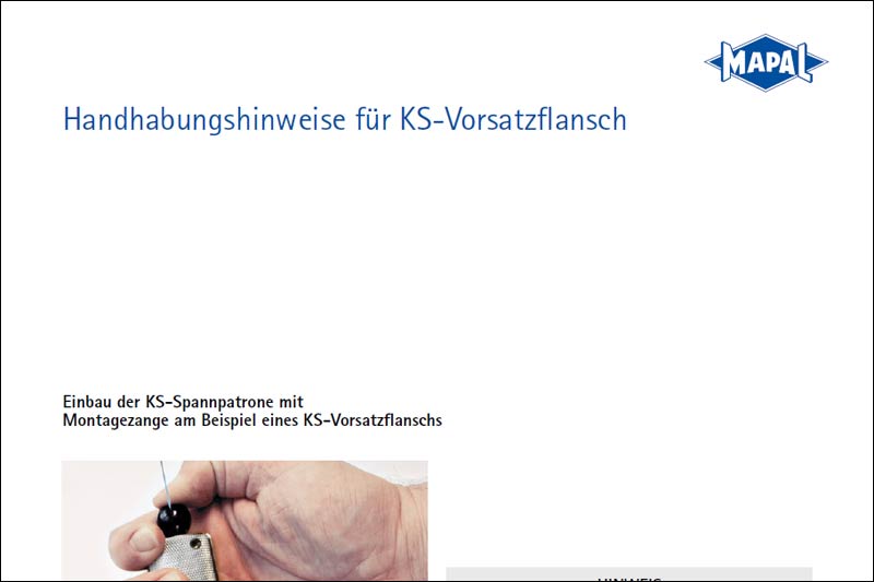 Manuals Clamping Manual HSK clamping technology | MAPAL