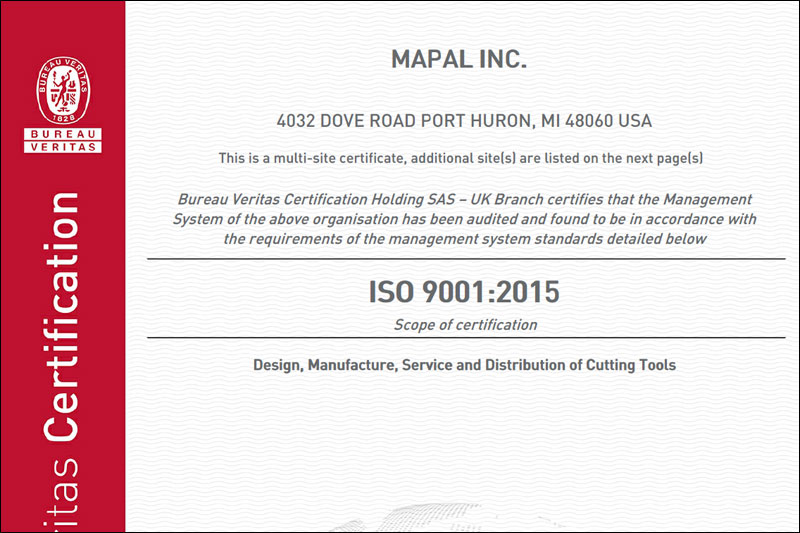 Certificates | MAPAL